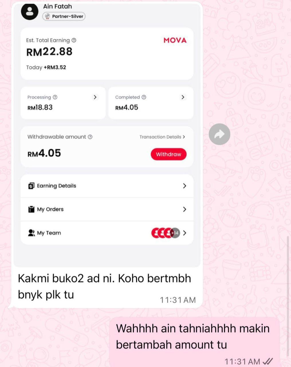 MOVA - Dapatkan Cashback Apabila Shopping di Shopee & TikTok