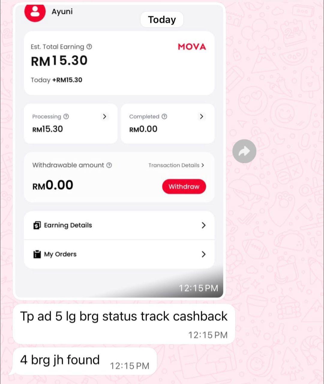 MOVA - Dapatkan Cashback Apabila Shopping di Shopee & TikTok