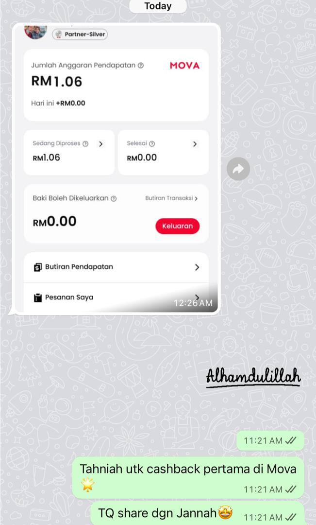 MOVA - Dapatkan Cashback Apabila Shopping di Shopee & TikTok